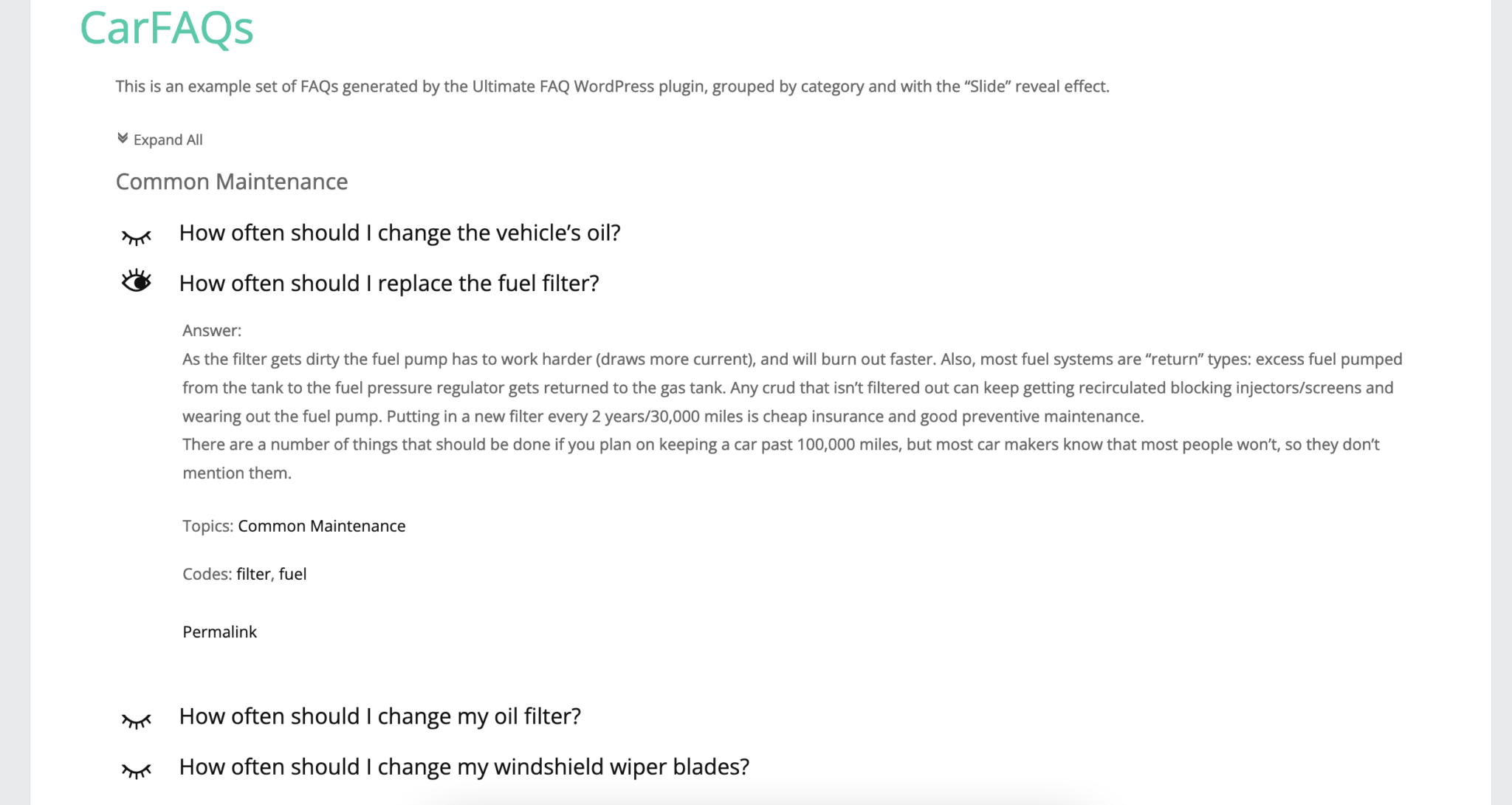 Styling Options for Ultimate FAQs - Etoile Web Design - Premium WordPress Plugins